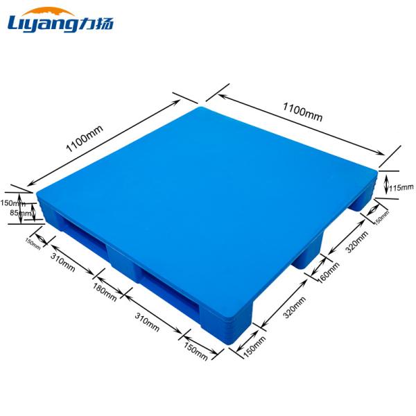 Quality Customized Warehouse Plastic Pallet 1100x1100 HDPE Pallets Blue for sale