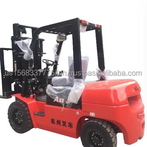 Quality Hangcha A30 3 Ton Diesel Forklift with 45kw Engine and Excellent Condition by Hangzhou for sale