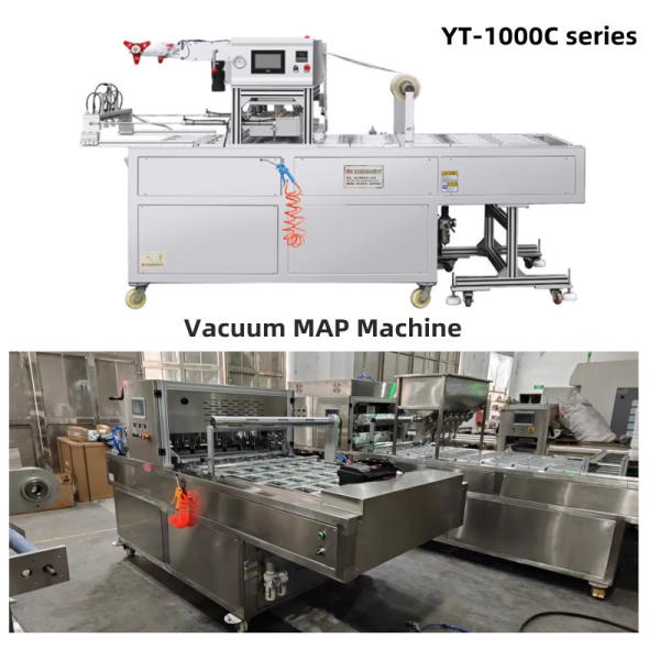 Quality Linear Automatic Vacuum MAP Sealing Machine Gas Flush Equipment For Perserving for sale