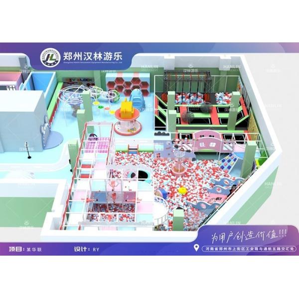 Quality Indoor Amusement Trampoline Park Playground Equipment Customized Color for sale