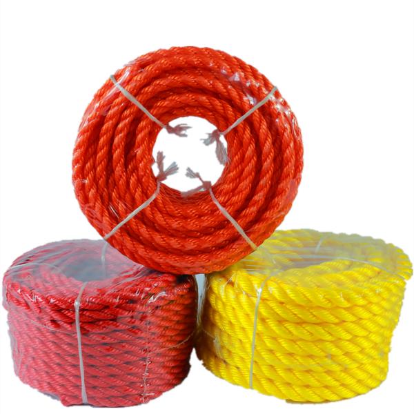 Quality 4 Strands Twisted Pp Rope 100m 200m Customized Length Polypropylene Mooring Rope for sale