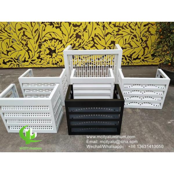 Quality Custom CNC Patterns Aluminum AC Cover with Powder Coated Surface and 1000x2000mm Standard Size for Facade Cladding for sale