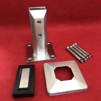 China Durable Frameless Glass Balustrade Fixings , Stainless Steel Square Glass Spigots factory