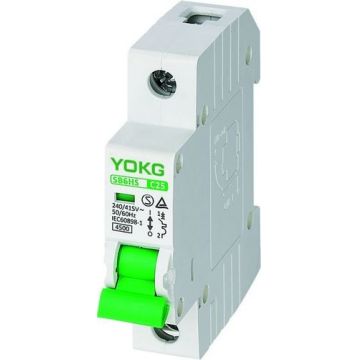 Quality 4.5KA MCB Type BCD Single Phase SB6HS 230V 400V 10A 63A Type B C D Curve for sale