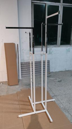 Quality White Base 4 Way Display Rack Adjustable Height Arms Chromed Freestanding for sale