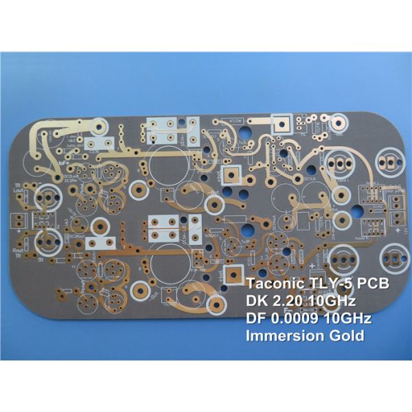 Quality 4 Layer Taconic TLY-5 PTFE Glass Matt Black RF PCB DK 2.2 for sale