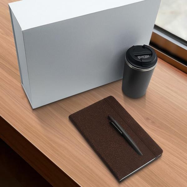 Quality Sustainable Office Essential Coffee Ground Notebook With Embossing Logo for sale