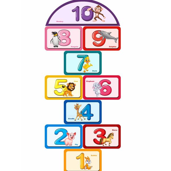Quality Custom Removable Vinyl Floor Decals Stickers Number Animal Cartoon For Home Decor for sale