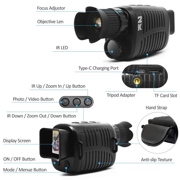 Quality Hunting Infrared Optical 4X Night Vision Monocular Camera for sale