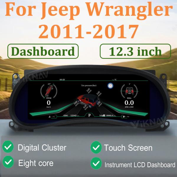 Quality Digital Cluster Linux Screen Car Dashboard For Jeep Wrangler 2011-2017 for sale