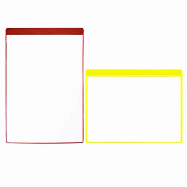 Quality Dustproof PVC Removable Document Holder File Pocket Red Yellow for sale