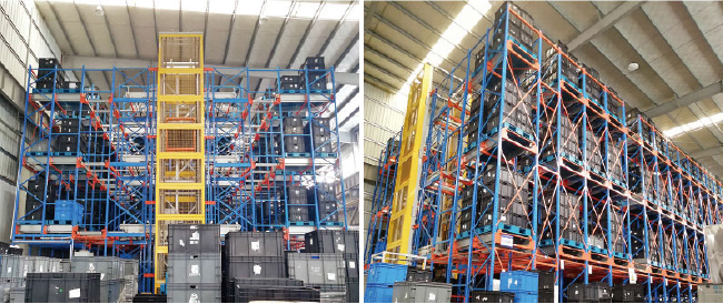 Four-Way Shuttle Pallet ASRS Room Temperature Warehouse Automatic Storage and Retrieval System Radio Shuttle Racking
