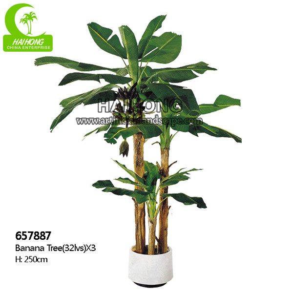 Quality No Nursing 250cm High Artificial Tropical Tree For Shopping Center for sale
