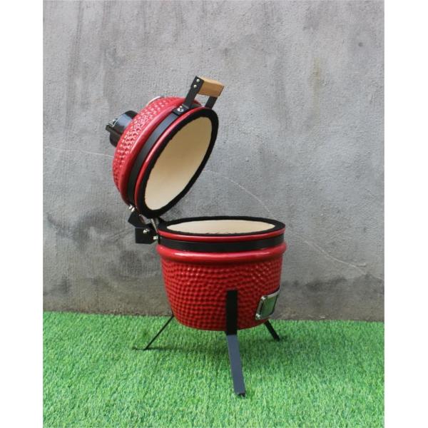 Quality 33cm Ceramic Charcoal Grill Outdoor Red Color 13 Inch Kitchenware for sale