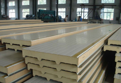 Quality Non Continuous 60mm PU Sandwich Panel Line for sale