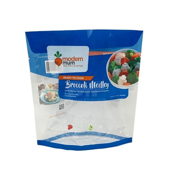 Quality Custom Printed Meat Dry Food 3 Sides Seal Frozen Vegetable Nylon Plastic Packaging Vacuum Bags for Meat and Food Fish Beef Pork for sale