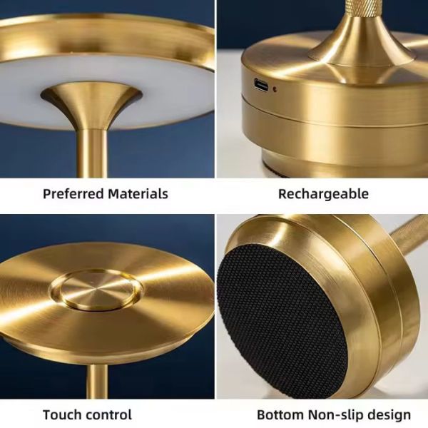 Quality 5v Rechargeable Led Desk Lamp Touch Switch 2000mAh With Three Color Dimming for sale