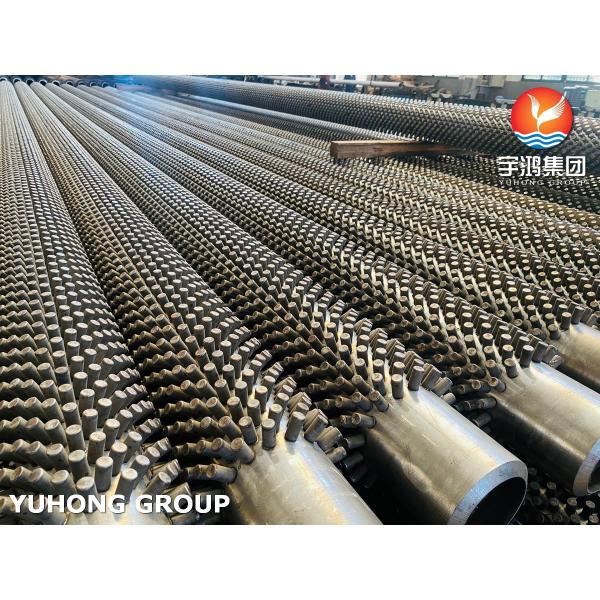 Quality ASTM A213 T9 Alloy Steel Seamless Tube with SS409 Studs, Studded Tube(Pin Tube) ,Fired heater, Furnace Application for sale