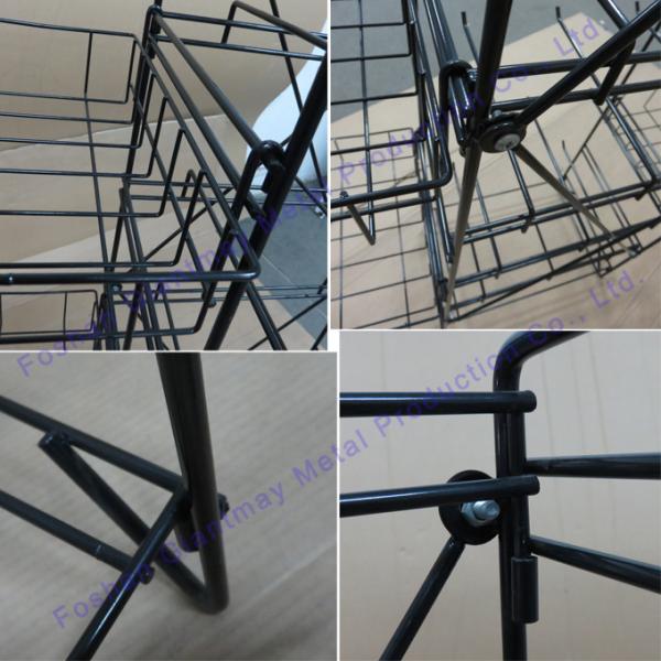 Quality Flooring Metal Wire Potato Chips Display Candy Basket Rack for sale