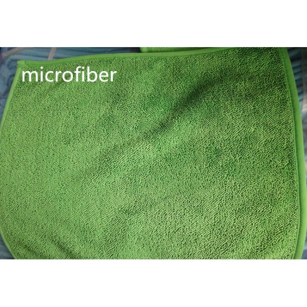 Quality 30*40 Cm 450gsm Microfiber Dust Mop Green Twisted Super Water Absorption Floor Dust Mop for sale