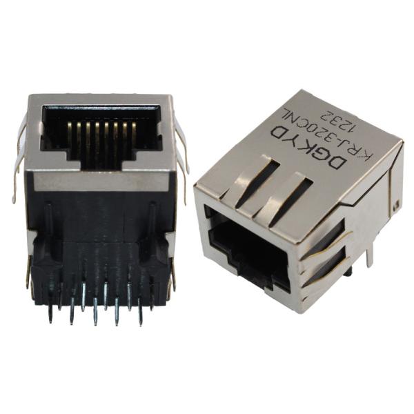 Quality Gigabit rj45 connector female 1000Mb Ethernet jack with magnetics Y/G LED for sale