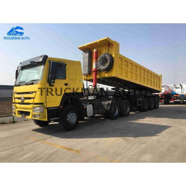 Quality High Capacity Dump Semi Trailer 3 Axles 60 Tons For Construction And Mining Site for sale
