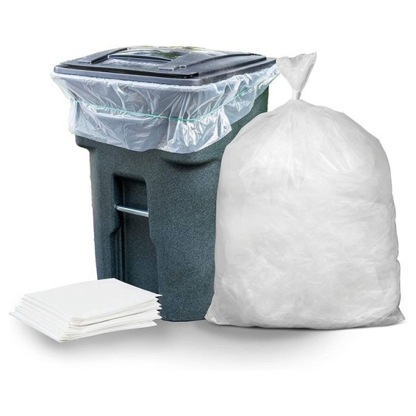 Quality Drawstring Closure Recycled Garbage Disposal Bag Rectangular Leak Proof for sale