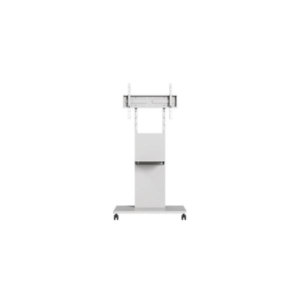 Quality Adjustable Steel Black Mobile Portable TV Rack With Wheel Television Cart For for sale