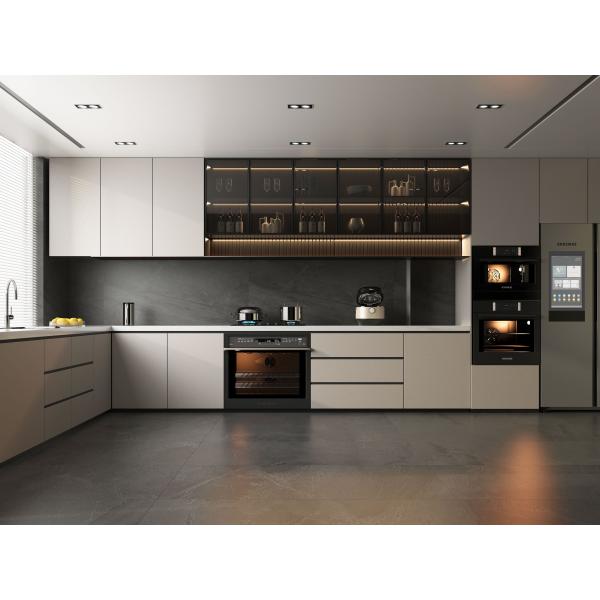 Quality Custom Finish Lacquer Modular Kitchen Cabinets For Hotel Apartment  Farmhouse Townhouse Villa for sale