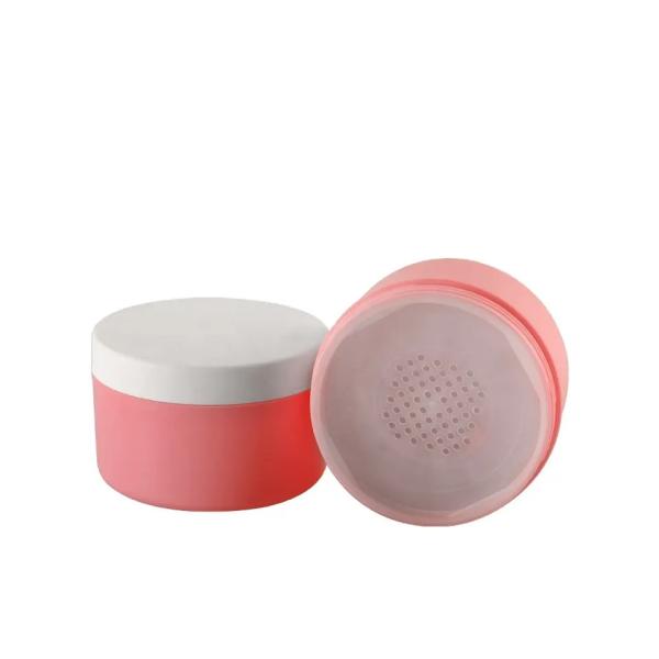 Quality Empty Compact Loose Powder Container Makeup Cosmetic PP Packaging Jar for sale