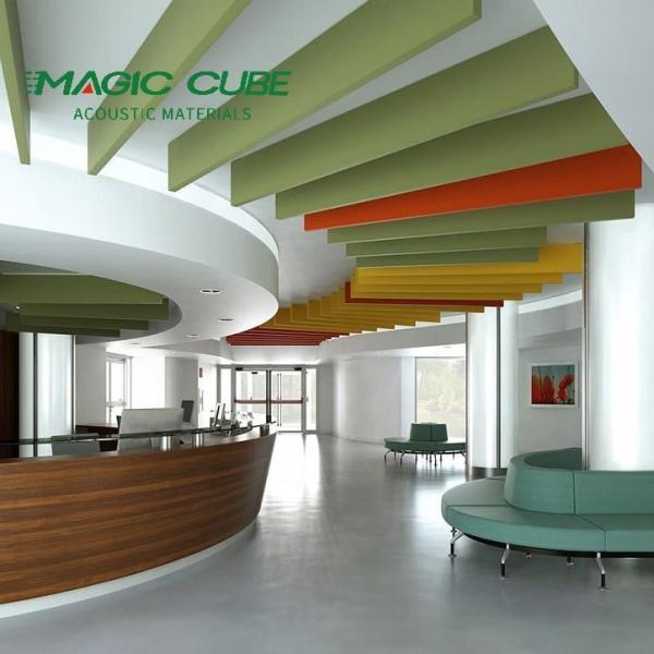 Quality Square 12mm Thickness Sound Absorbing Baffles Fire Resistance and Eco Friendly for sale