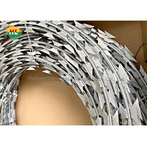 Quality Hot Dipped Galvanized Steel Security Razor Barbed Wire Anti Climb Fencing for sale