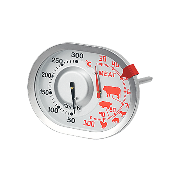 Quality Wide Screen Oval Shape Dial Oven Thermometer For Meat / Beef / Chicken for sale