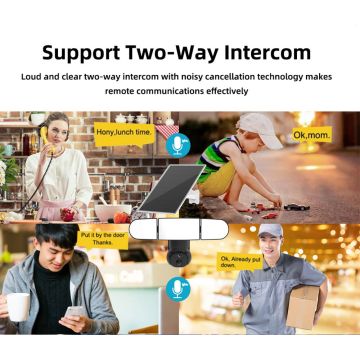 Quality 1500 Lumens Outdoor Floodlight Camera Android IOS Remote APP Control Solar WiFi for sale