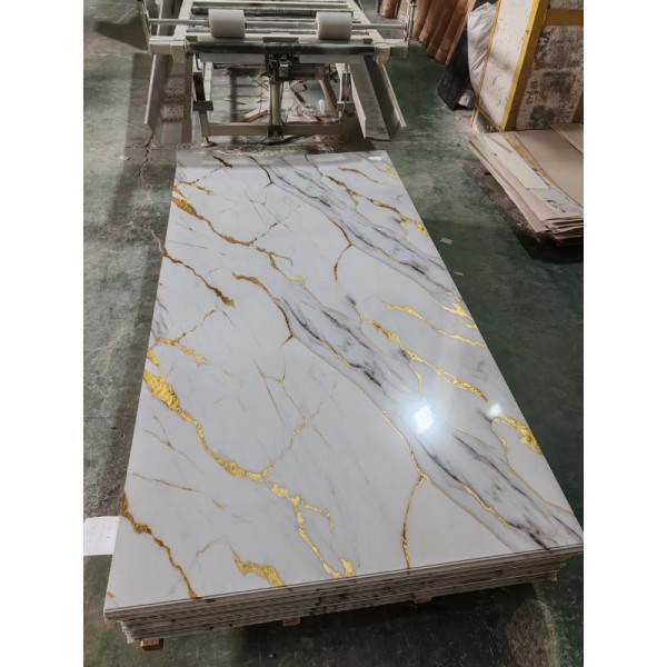 Quality PVC UV board waterproof marble wall panels high glossy decorative panels for sale