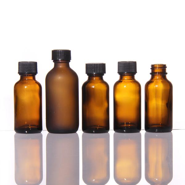 Quality 60ml Mini Lotion Bottles Bulk 4oz Boston Round Glass Diffuser for sale
