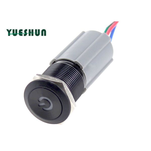 Quality Led Anti Vandal Push Button Switch With Pigtail Connetcor , Aluminum Material for sale
