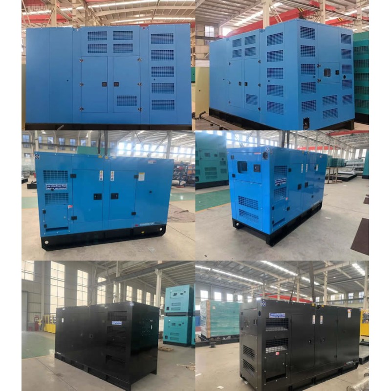Silent generator set in different colors and views 3
