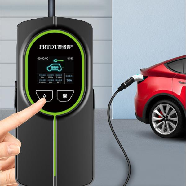 Quality Type 1 Plug Level 2 Shell Material PC EV Charger with LCD Display and Charging for sale