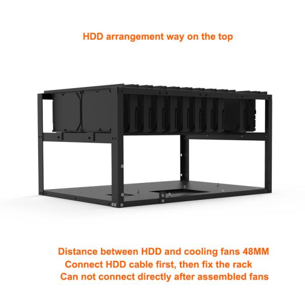 Quality 24 Bays Mining Rig Storage Miner Chassis Open Air New Design For Hard Drive Coin for sale