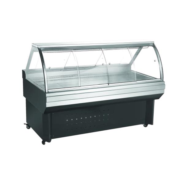 Quality Painted Steel Material Food Display Cooler / Deli Fresh Meat Showcase for sale