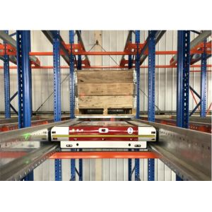 Quality Safety Automated Pallet Storage Systems , Radio Shuttle Warehouse Metal Racks for sale