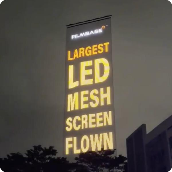 Quality LED drone mounted magic carpet screen Stage banner advertising display LED for sale