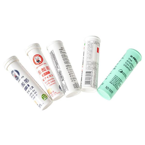 Quality OEM Effervescent Tablet Container White Straight Print Custom Tube with for sale