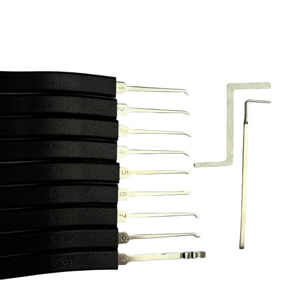 Quality 11-Pieces Premium Metal Lock Pick Set Model 2519 for Beginner and Pro Locksmiths for sale