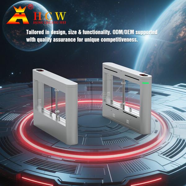 Quality HCW 35-40 Persons/Min Swing Gate Face Recognition Turnstile 100-240V With Card Reader for sale