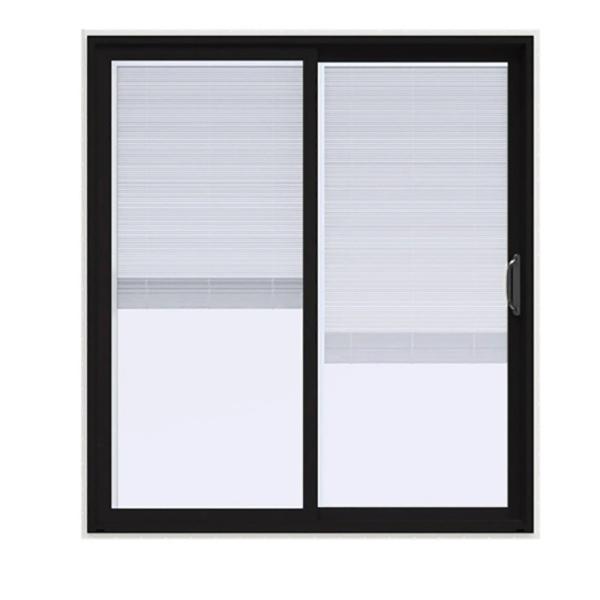 Quality SKATE Aluminium Narrow Frame Glass Double Sliding Doors With Rolling Pull for sale