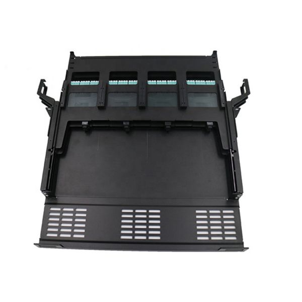 Quality 144 Fibers 1U UHD MPO Patch Panel Optical Distribution Frame Up to 12 Modules for sale