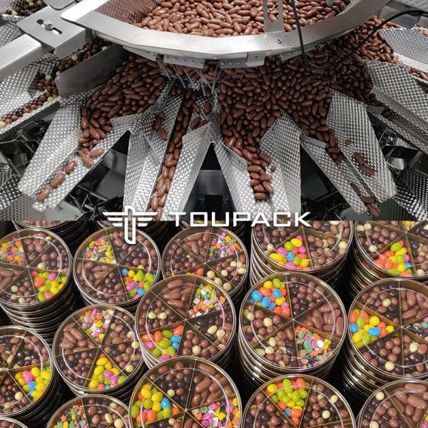 Quality Automatic Plastic Mixed Chocolate Bottle Granule Filling Machine Chocolate Ball for sale