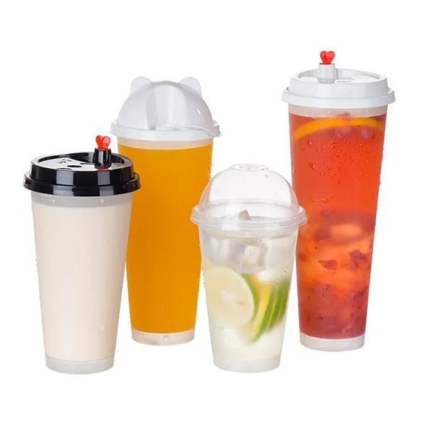 Quality BPA-Free Custom Logo Printing Transparent Disposable Plastic U-Shaped PP Cup for sale